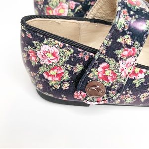 Mooney Kids | Shoes | Mooney Kids Girls Black Floral Shoes With Bow ...